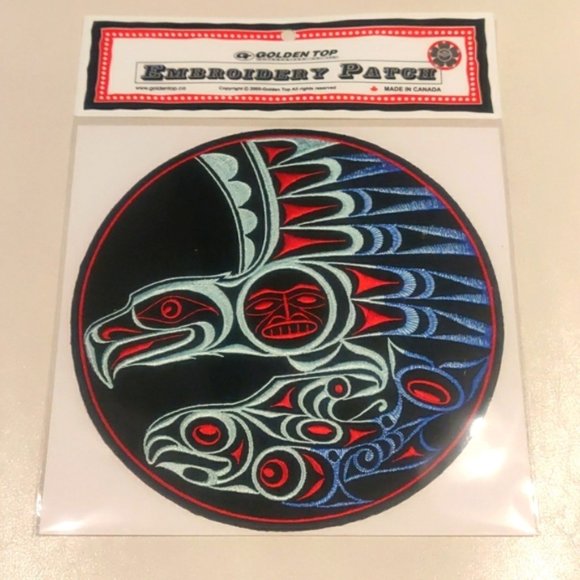 Other | 8 Embroidered Patch Eagle And Samlon Indigenous Design By Joe Wilson | Poshmark